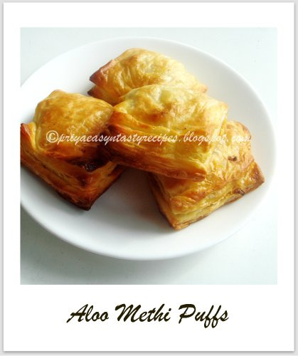 Priya's Versatile Recipes: Aloo Methi Puffs