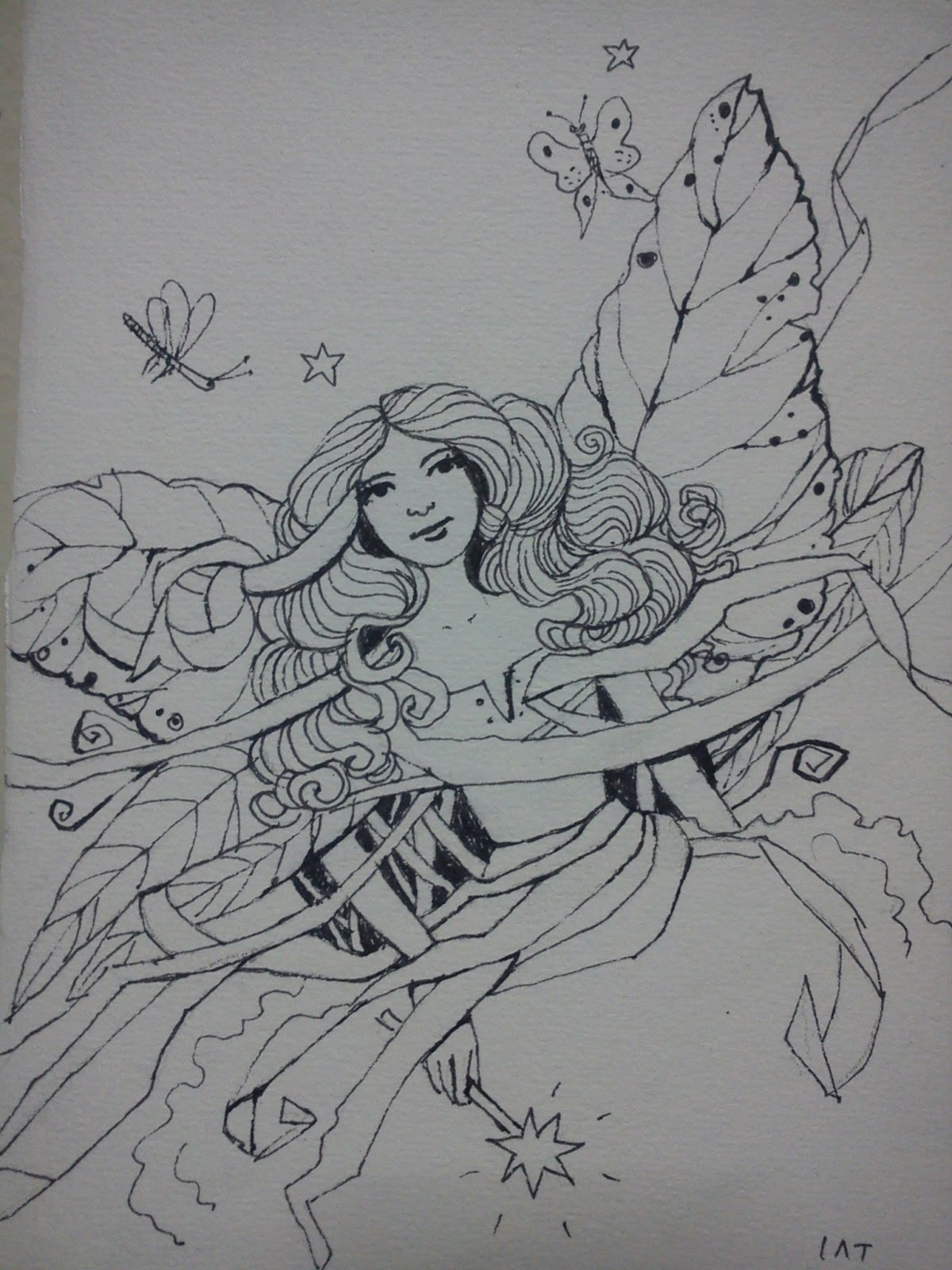 skrinjica za začetnike/ treasure box for beginners: Vile, pobarvanka