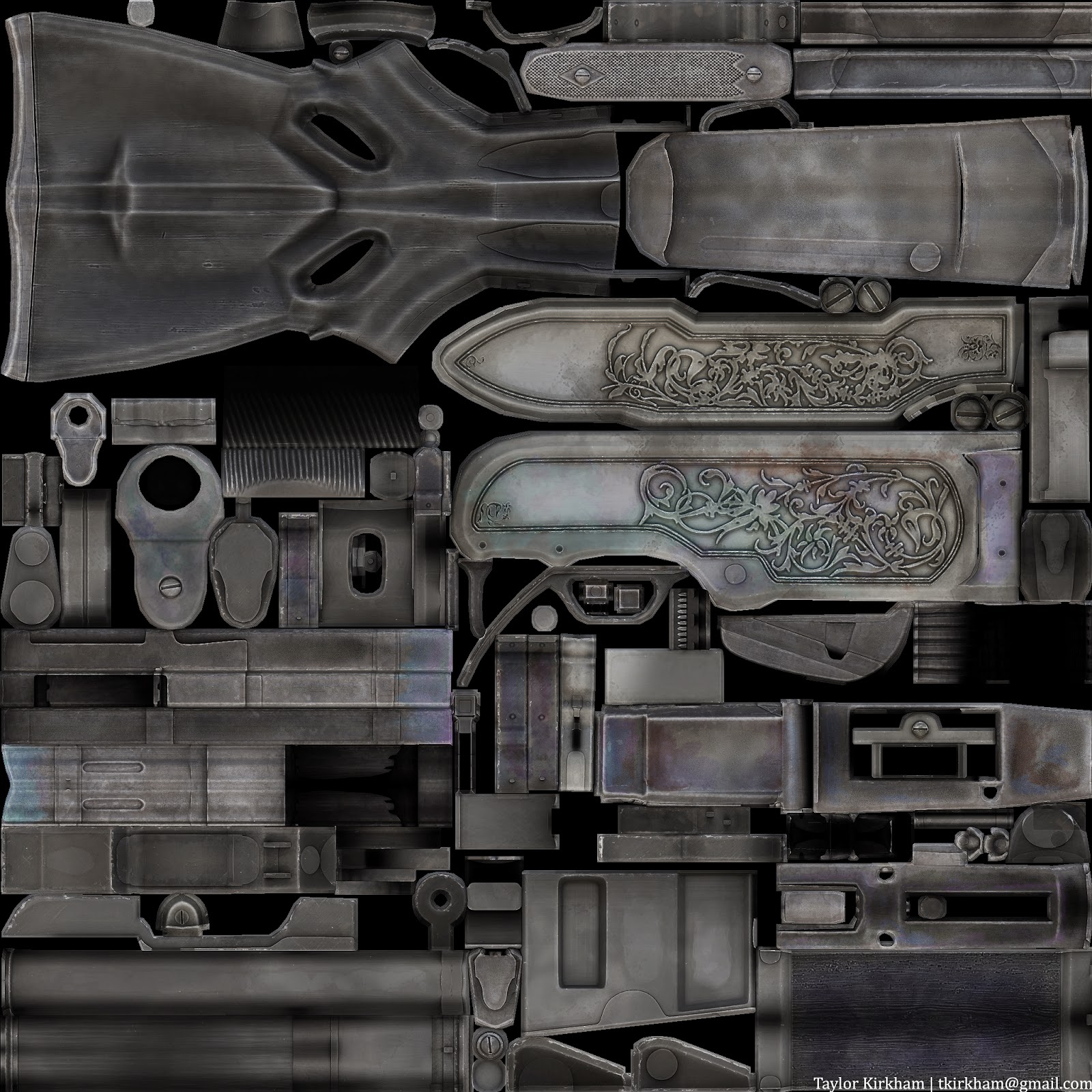 Taylor Kirkham in 3D: 2015: The Order 1886 Combo Rifle Fan art