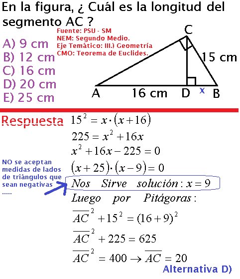 psu-matematicas: Desafío - Teorema de Euclides