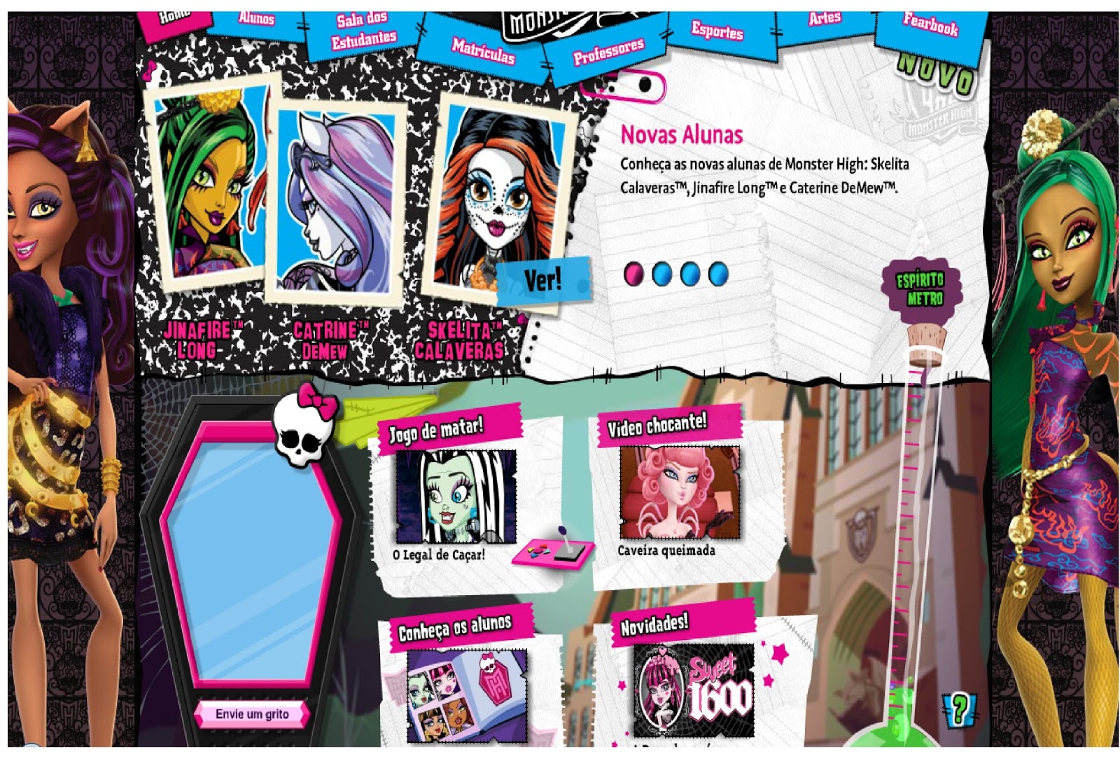 Monster High Para sempre: O site monster high