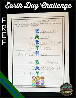 Classroom Freebies Too: Earth Day Challenge