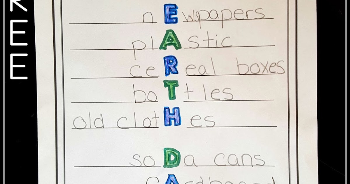 Classroom Freebies Too: Earth Day Challenge