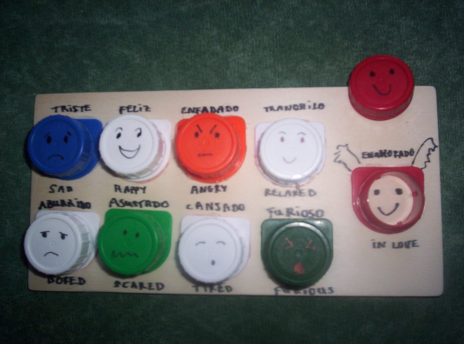 REREREgreen : Juego de Emociones reciclando tapones de tetrabriks ...