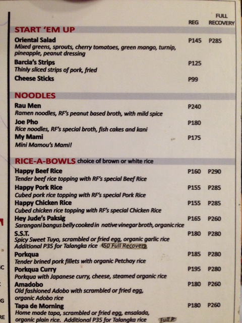 ERICJAZ FOODIES: RECOVERY FOOD