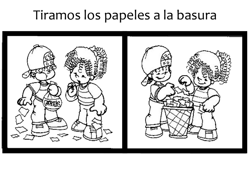 Las reglas del salón de clases - Dibujos para colorear Las reglas del salón de clases - Dibujos para colorear