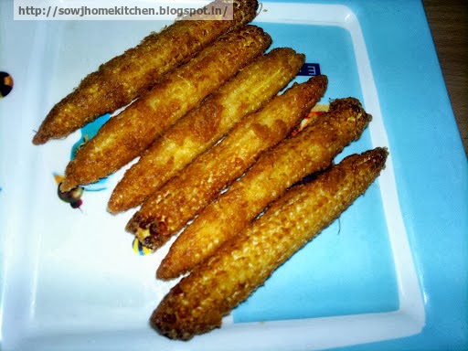 Golden Fried Baby Corn/Baby Corn Fry | Sowj Home Kitchen