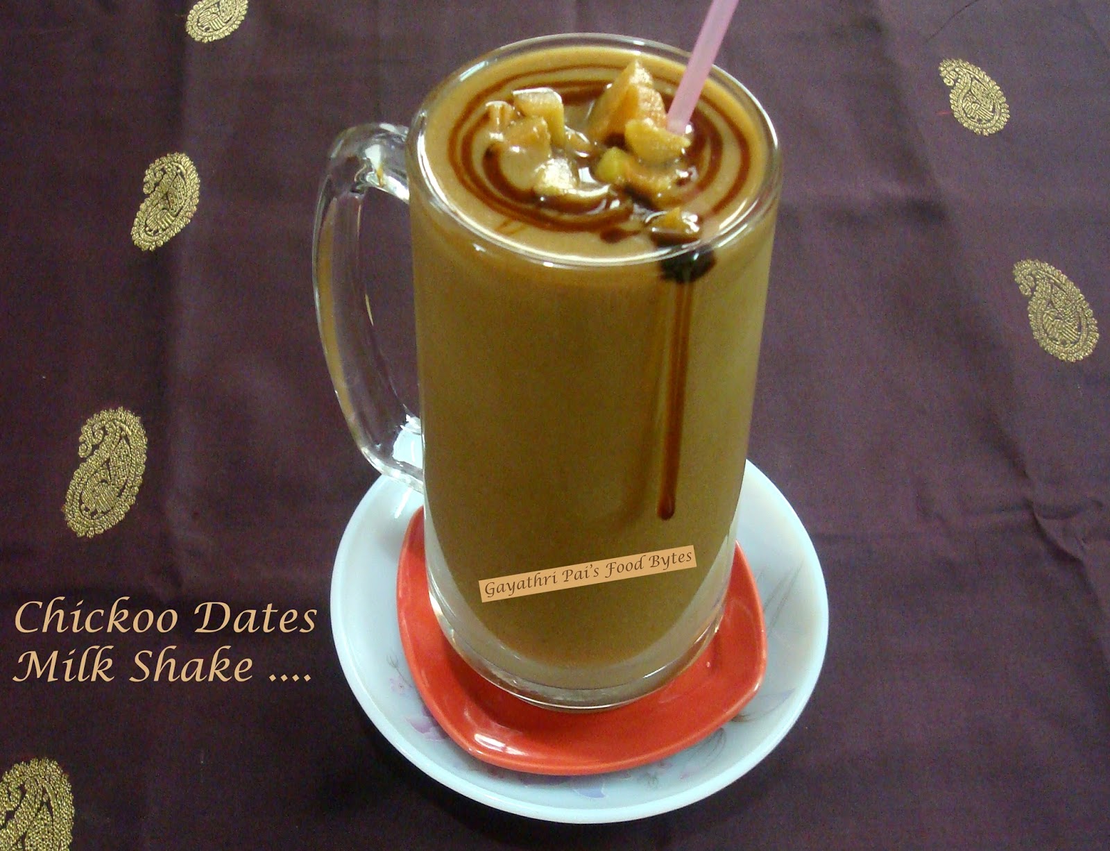 Gayathri Pai's Food Bytes: Chickoo Dates Milk Shake 2.