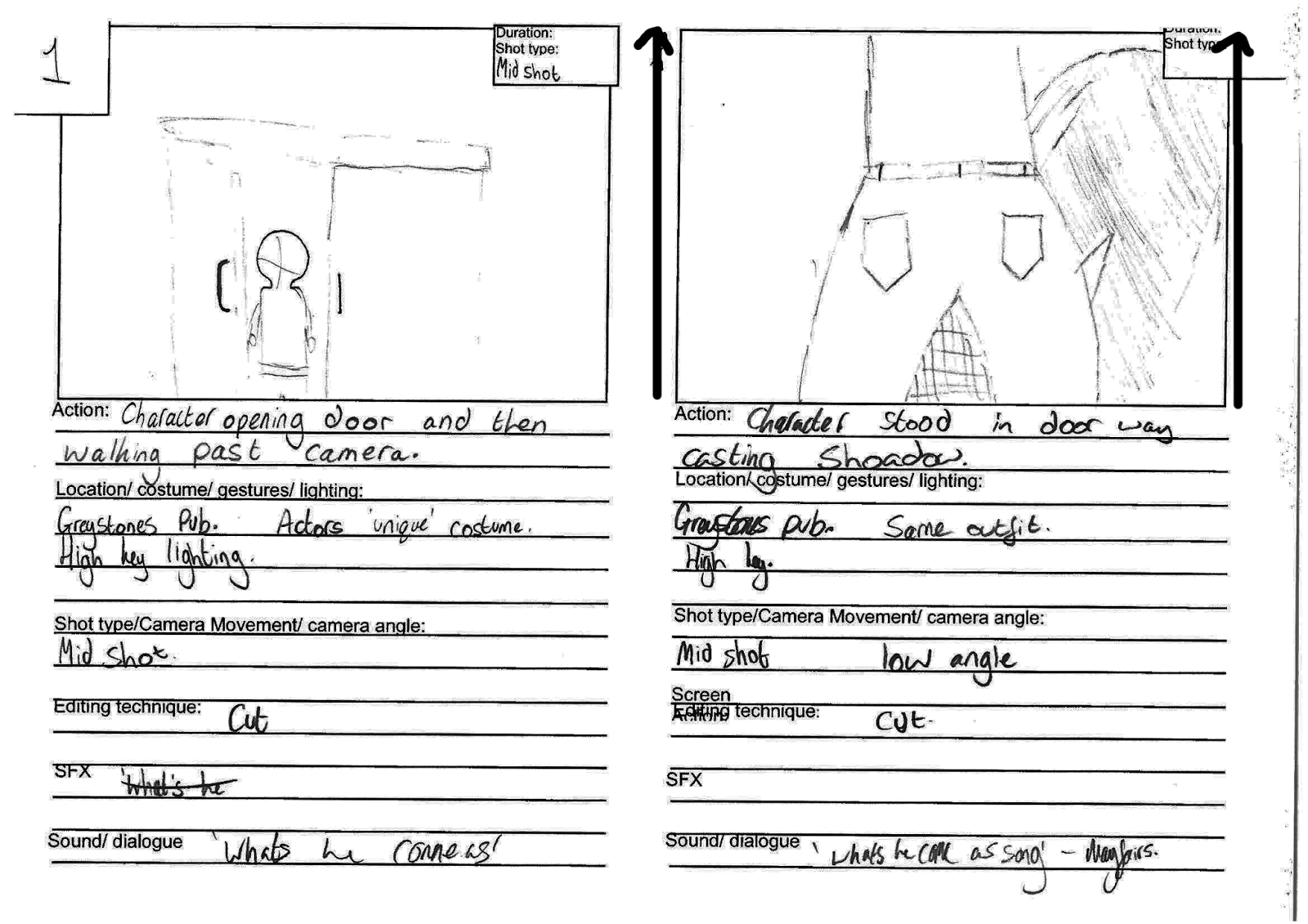 Unit 46 Audio Visual Promos: LO2 - Storyboards