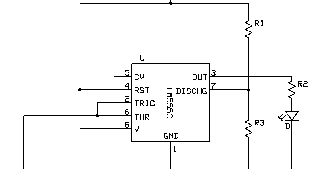 Electronics DIY Hobbyist: 555 Basic Timer Circuit With LED on Output