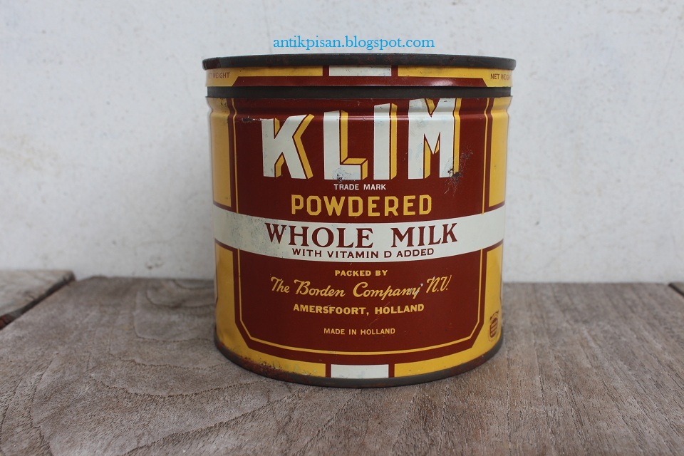 Antikpisan: Kaleng Susu Jadul Klim Powdered Made In Holland