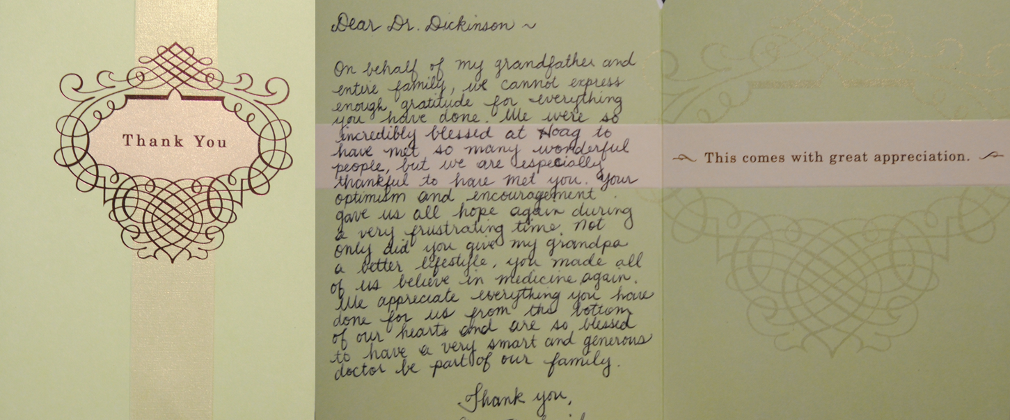 Testimonials: Thank You Notes from Family Members