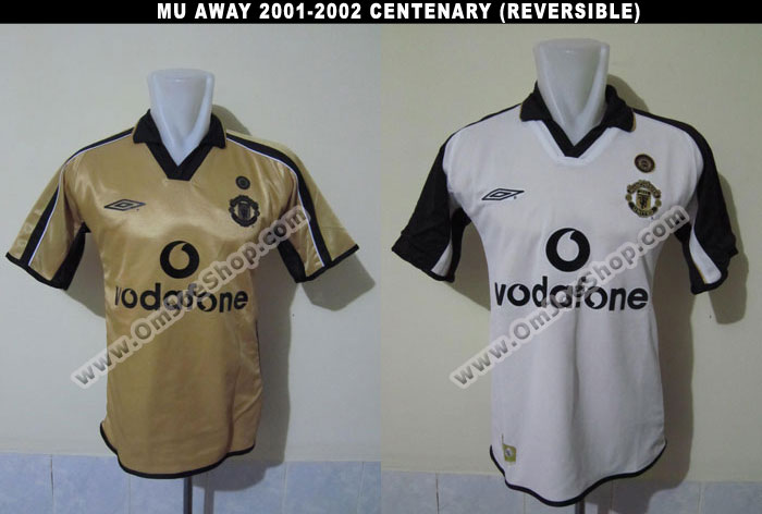 Supplier Jersey Retro: Jersey Manchester United (MU) Centenary 2001-2002