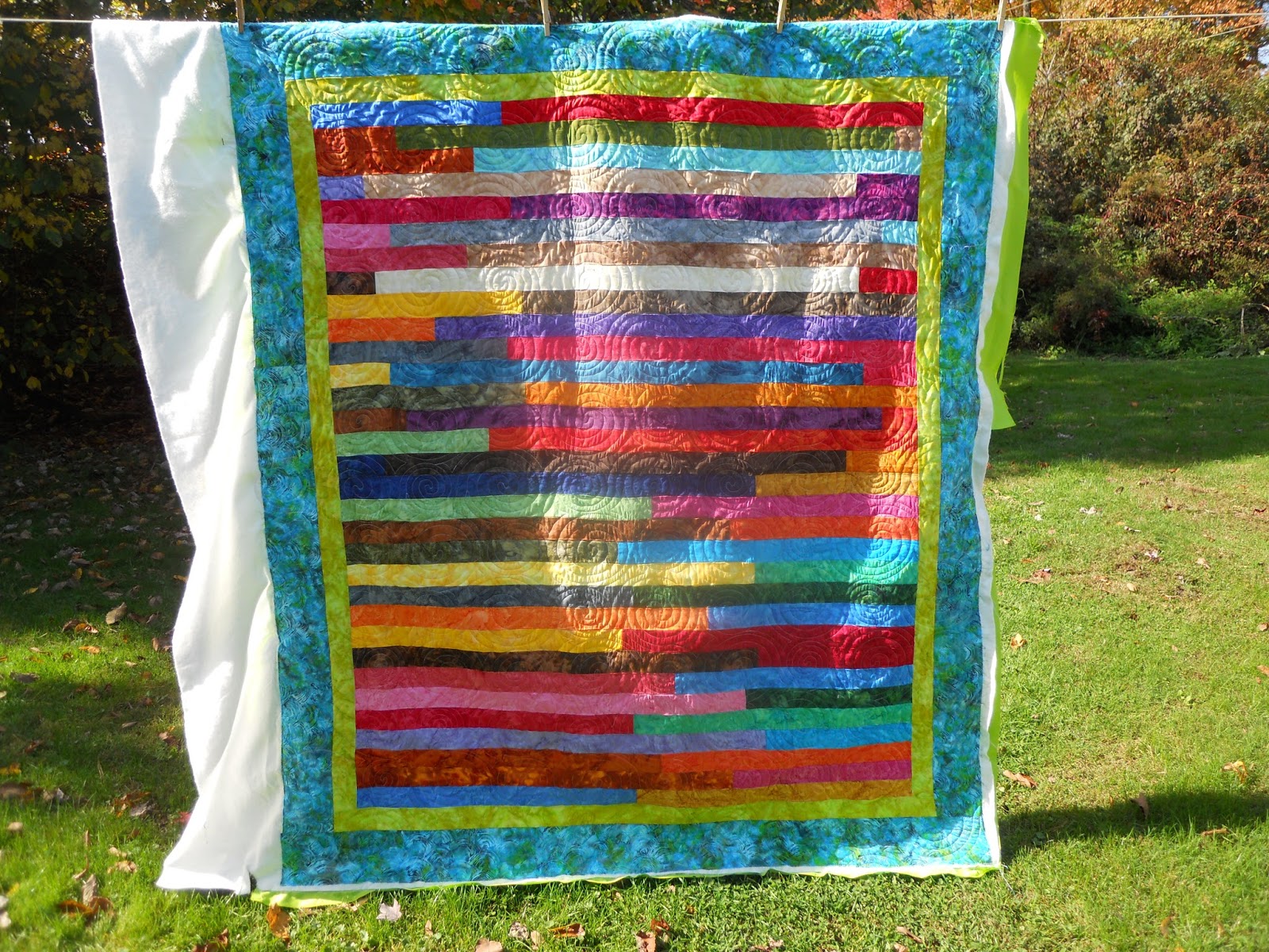 Kathy's Quilting Blog: Batik Strip Quilt