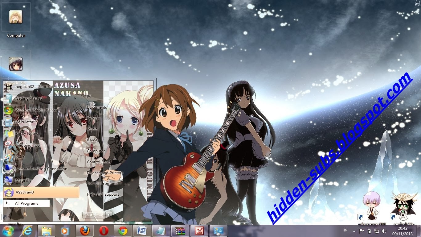 K-On Tema PC Windows 7
