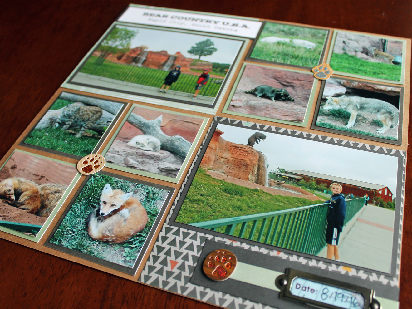 Adventure Scrapbooks: Bear Country USA Scrapbook Page