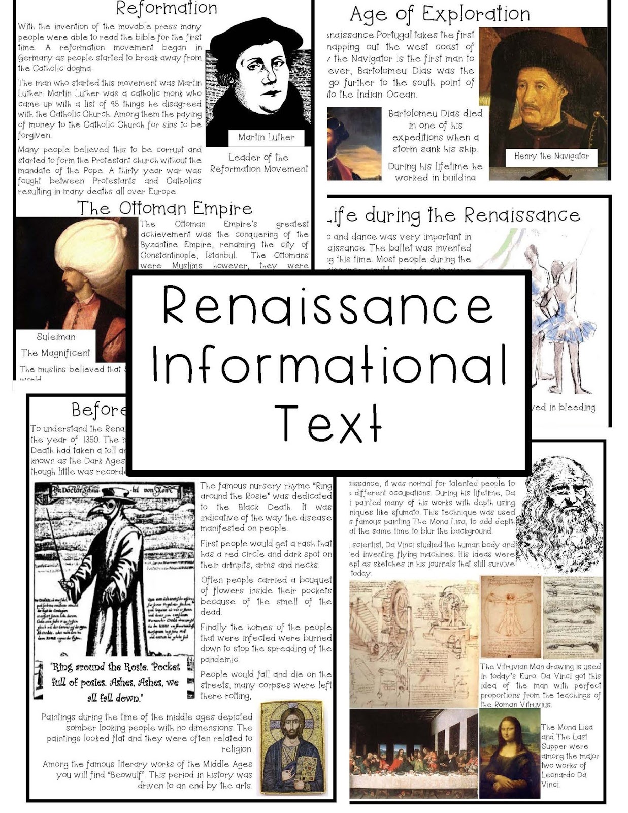 The Hermit Crabs Homeschool: Renaissance Interactive Notebook