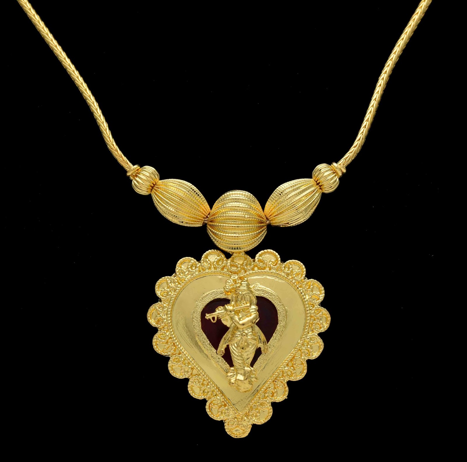 Buy Gold Plated Chain With Lord Krishna Pendantonline|kollamsupreme