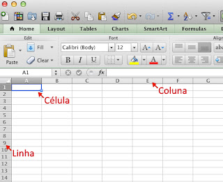 Excel para Tolos: Básico I - Estrutura, Linhas, Colunas e Células