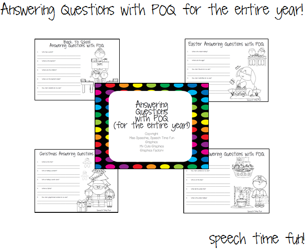 Answering Questions with POQ (for the entire year!) - Speech Time Fun ...