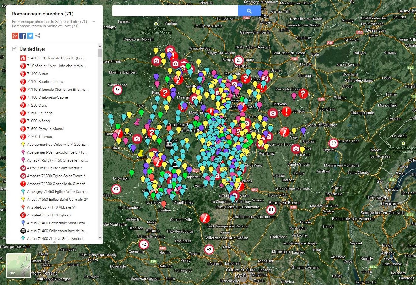 Romanesque Architecture in Burgundy: Summary maps of Romanesque and ...
