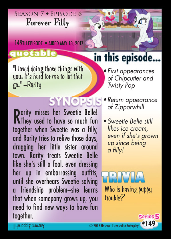 My Little Pony Forever Filly Series 5 Trading Card | MLP Merch