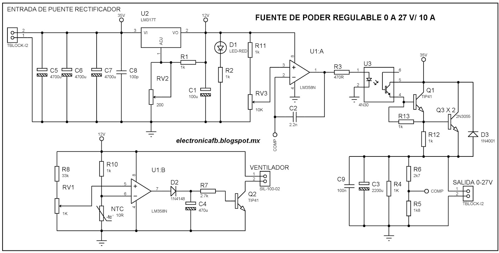 Proyectos de electrónica caseros: Mis fuentes de poder: lineales ...