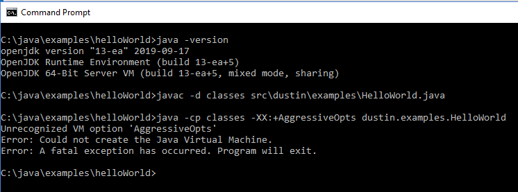 Inspired by Actual Events: JDK 13: What AggressiveOpts?