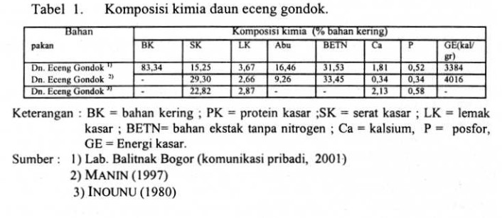 ENCENG GONDOK UNTUK PAKAN TERNAK - Ilmu Ternak