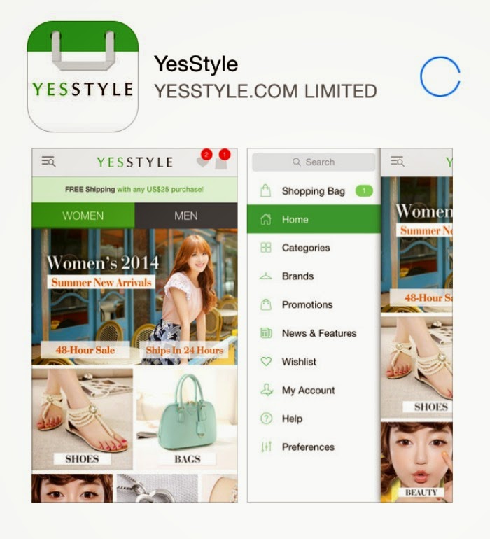 YesStyle mobile app, Korean beauty and fashion on the go