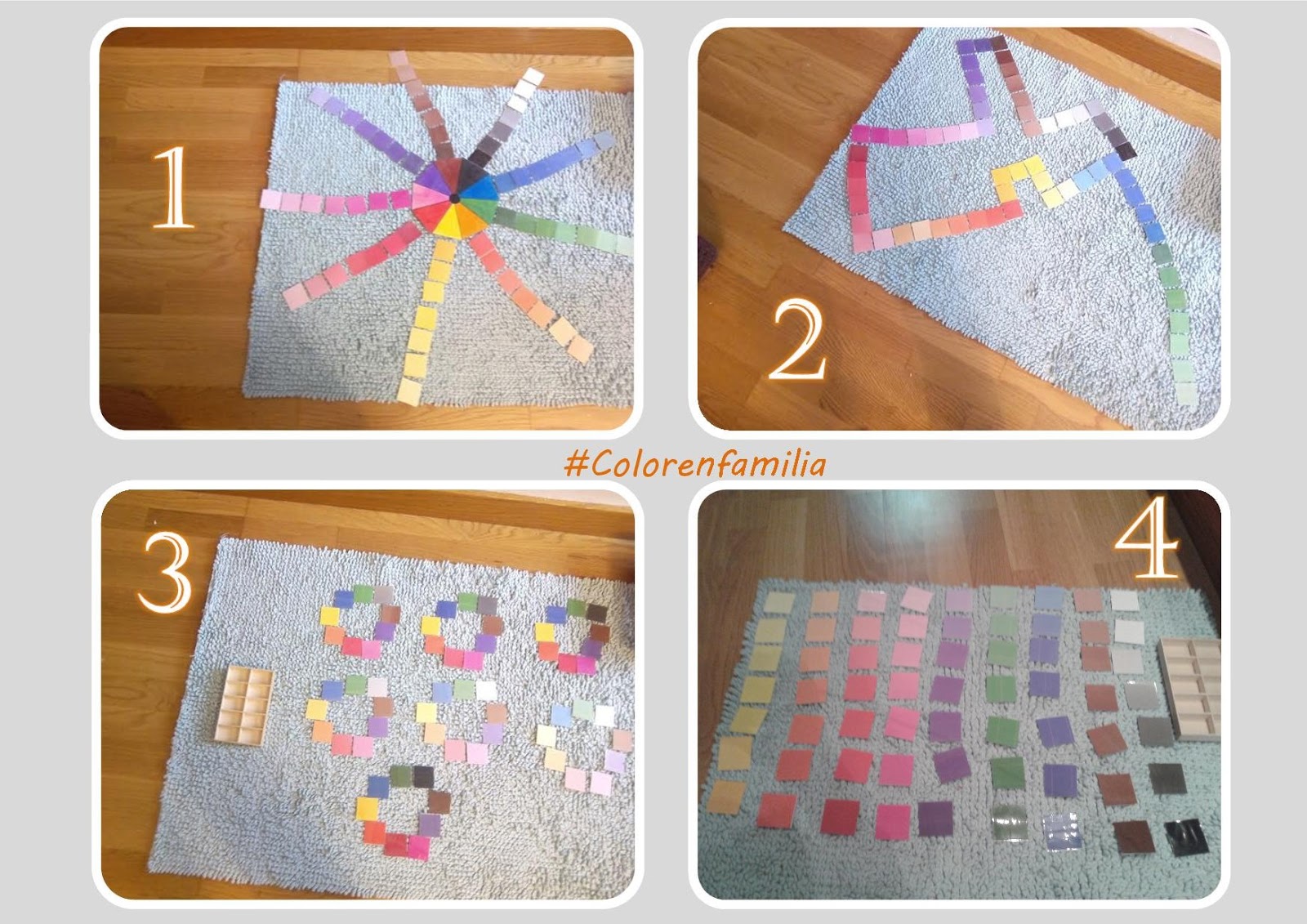 MONTESSORI: ACTIVIDADES TABLILLAS DE COLORES CAJA 3