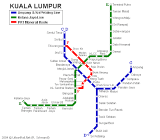 Map of Kuala Lumpur, Malaysia