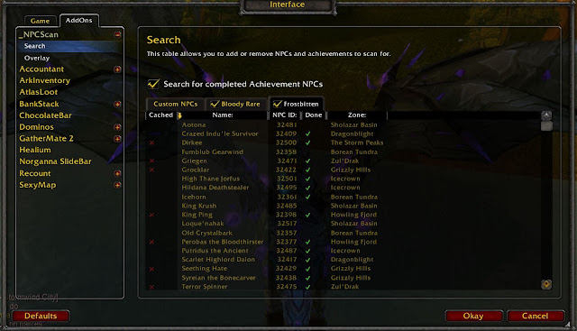 WoW Rare Spawns: NPCScan