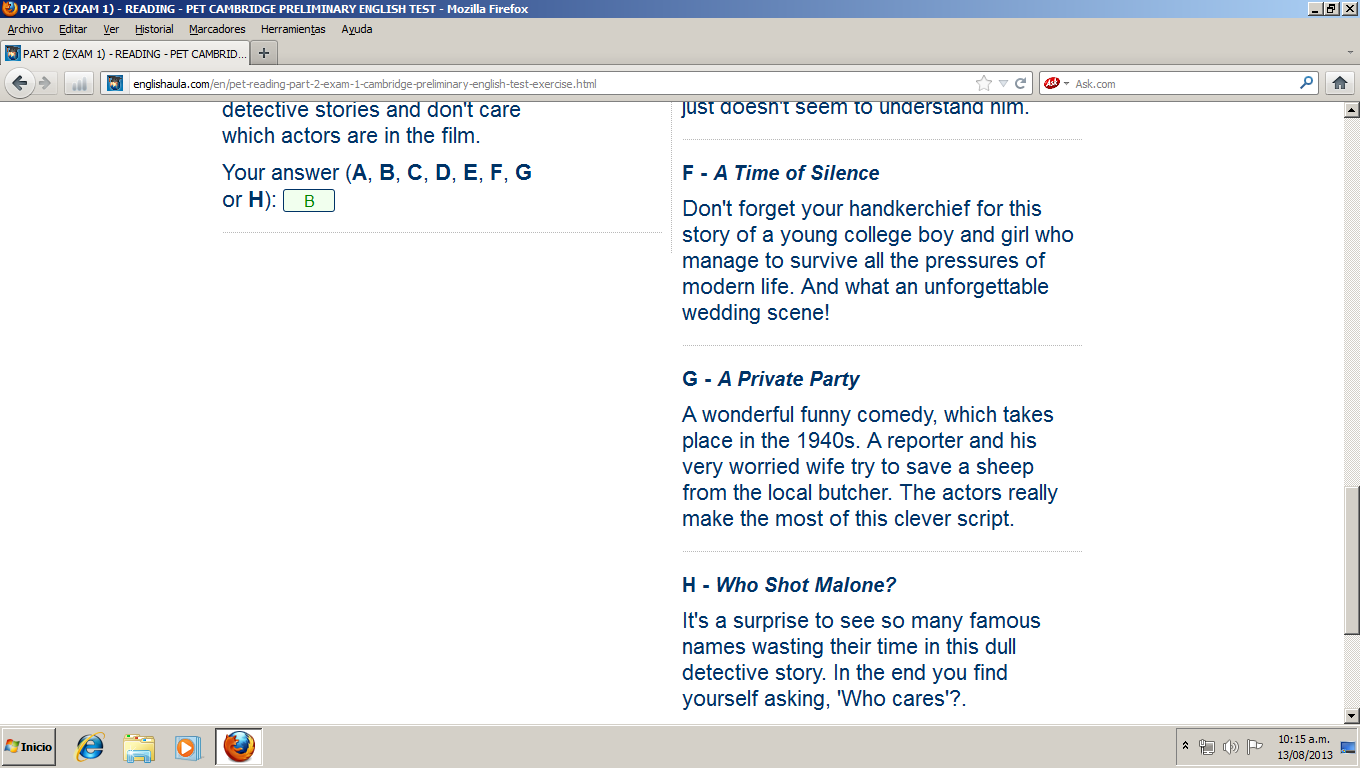 Digital Folder: Pet Reading - Part 2 : http://englishaula.com/en/pet ...
