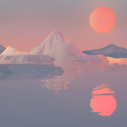 IceCaps-Sunset Wallpaper Engine