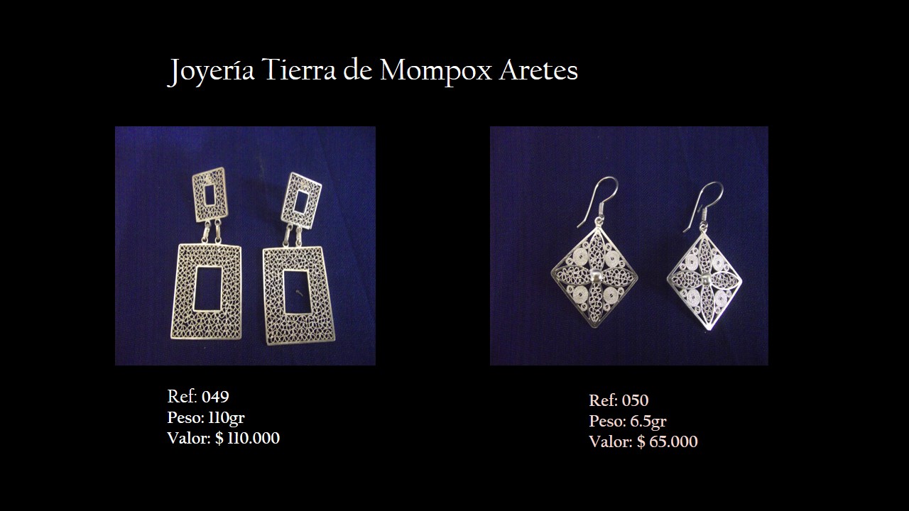 Tierra de Mompox Joyeria Artesanal (Filigrana Momposina): ARETES