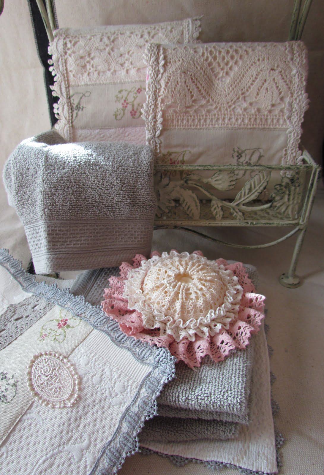 Angela Lace: Towel Wraps and Covered Soap...