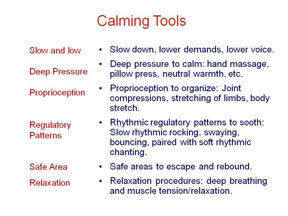 PEI ACL FAMILY NETWORK: Great tips on sensory solutions, calming ...