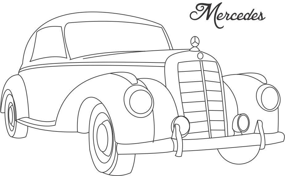Kids Page: - Mercedes Cars Colouring Coloring Pages