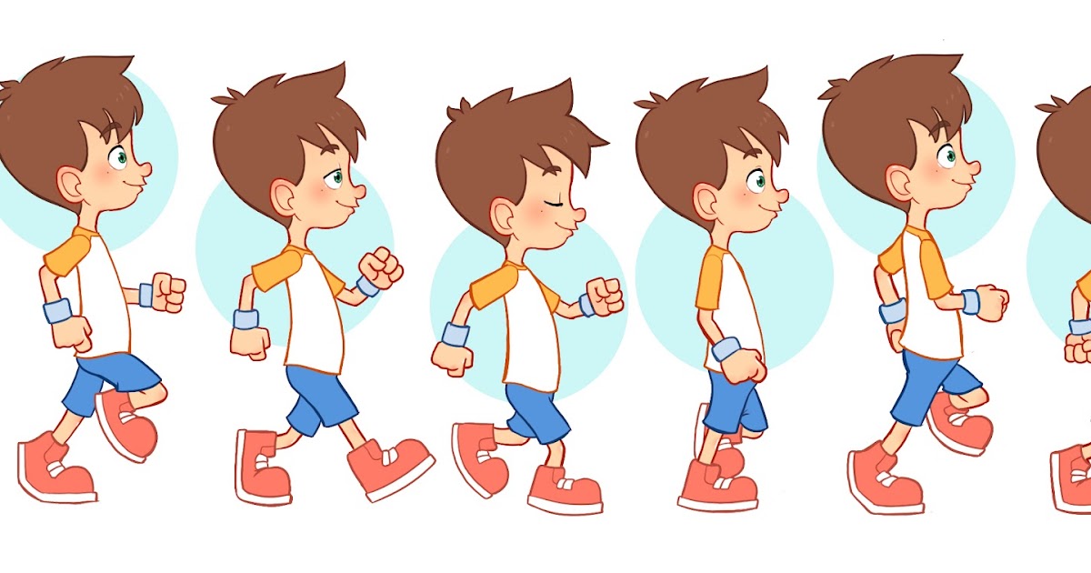 The art of Luigi Lucarelli: Little Leo Walk Cycle Colored