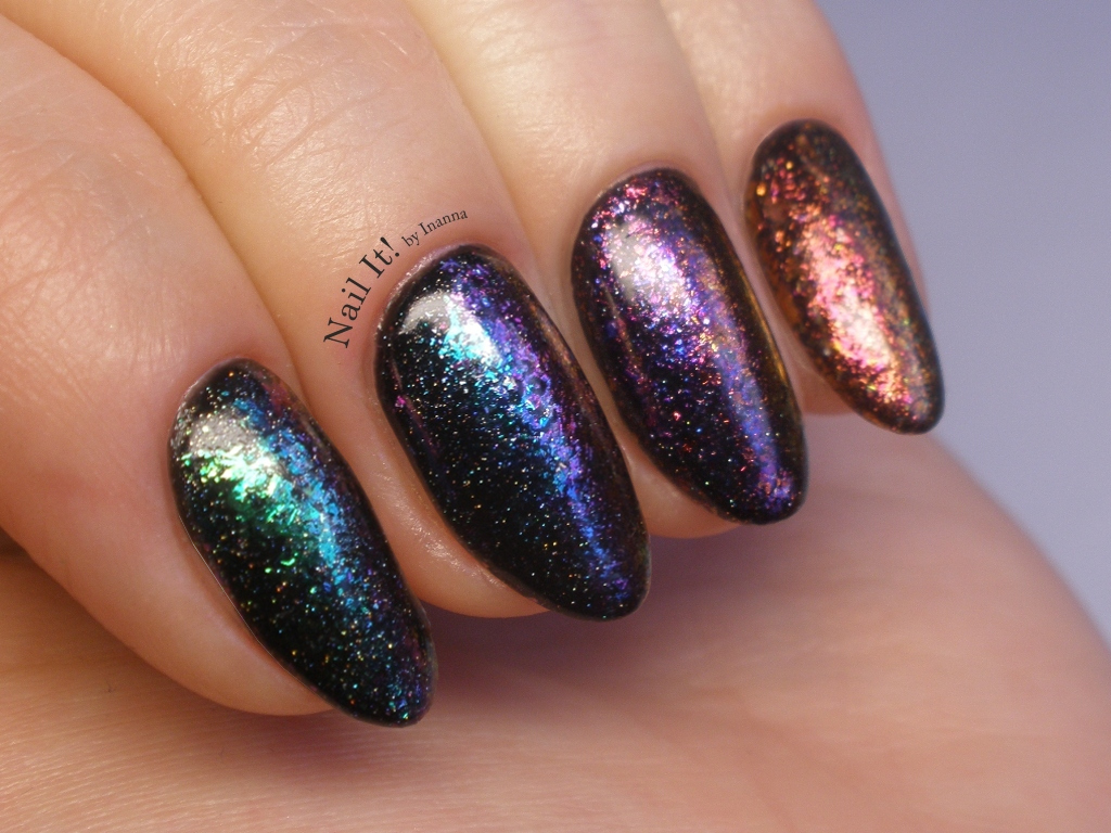 ILNP Rainbow - Holographic Ultra Chrome Flakies over gel polish - Is it ...