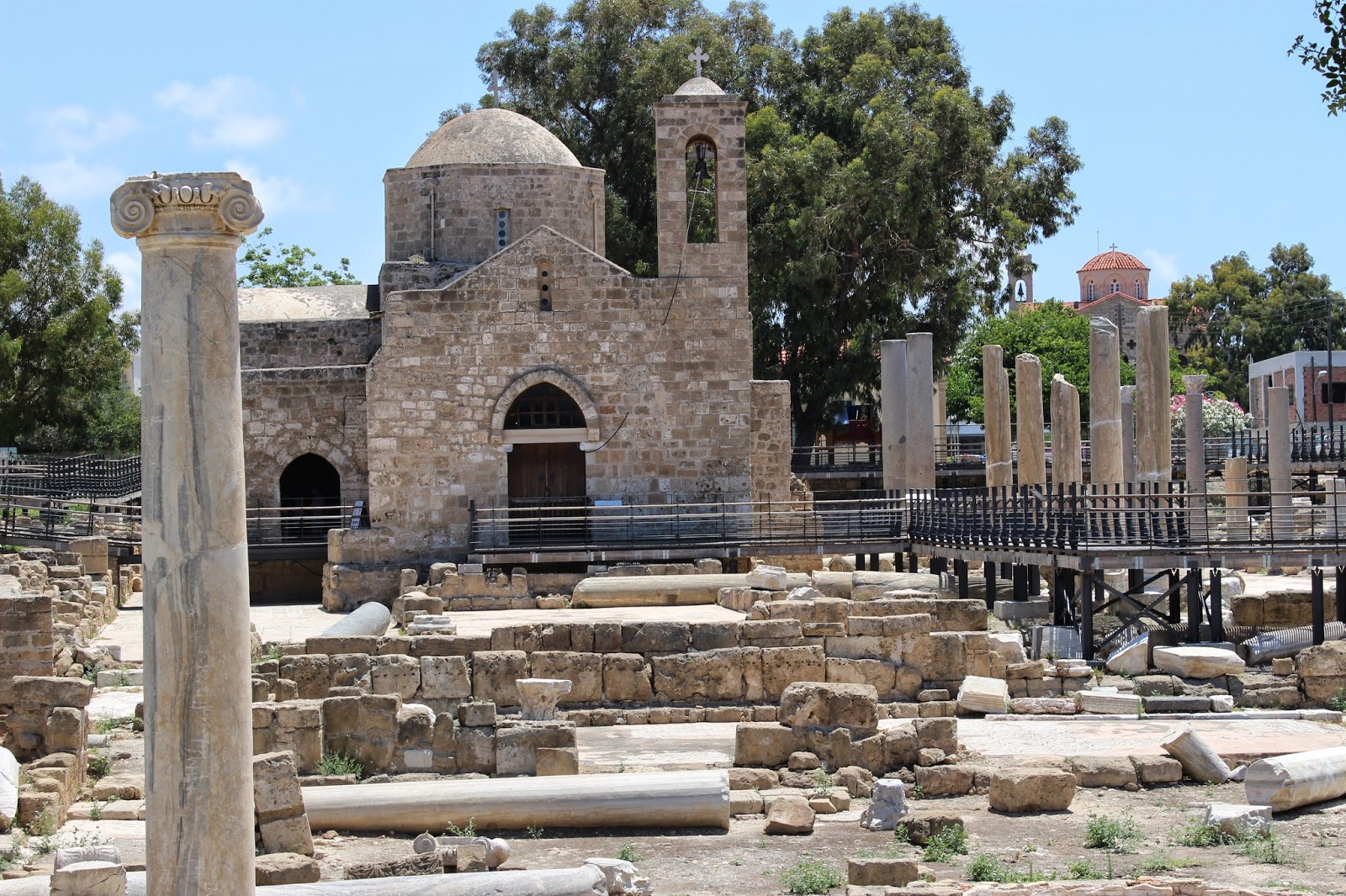 Between: Paphos churches and St Paul's Pillar