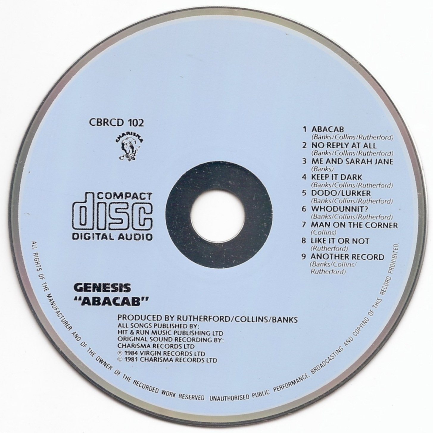 The First Pressing CD Collection: Genesis - Abacab