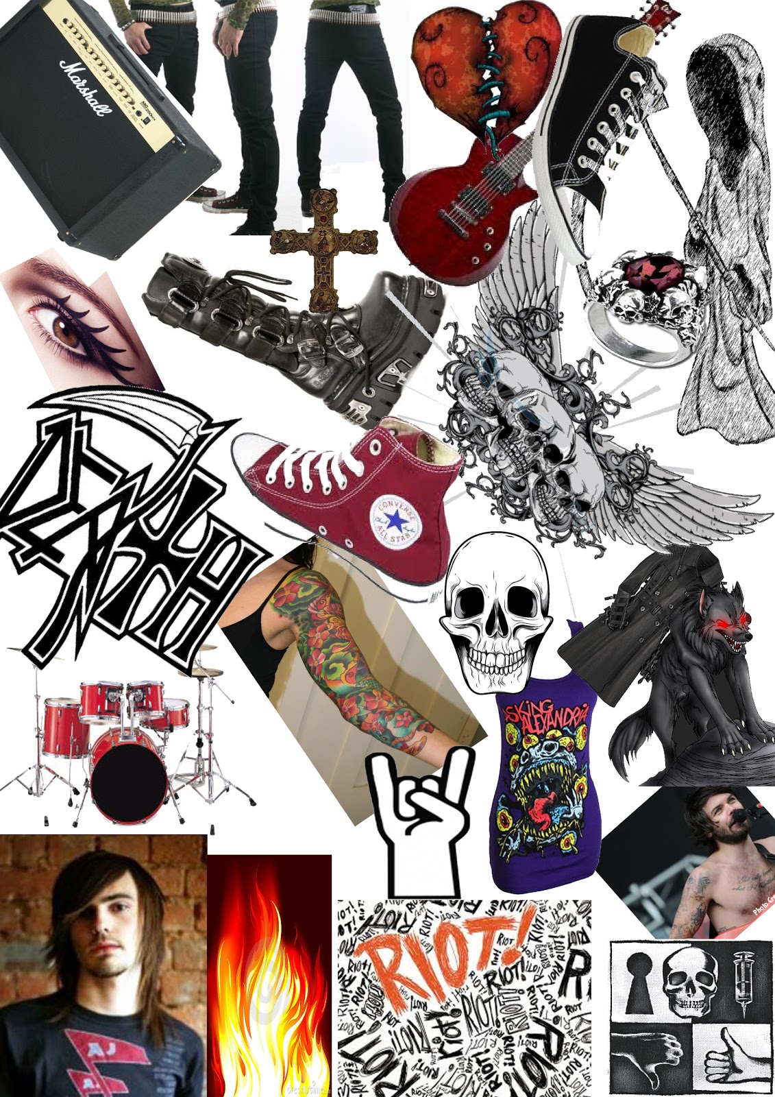 Pippa's Advanced Portfolio Blog.: Alternative Rock Mood Board