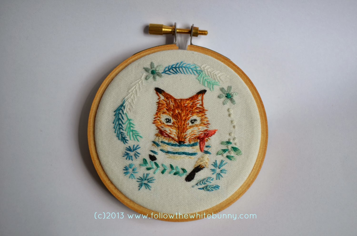 Follow the White Bunny: Join my Furry Nice Embroidery Class!