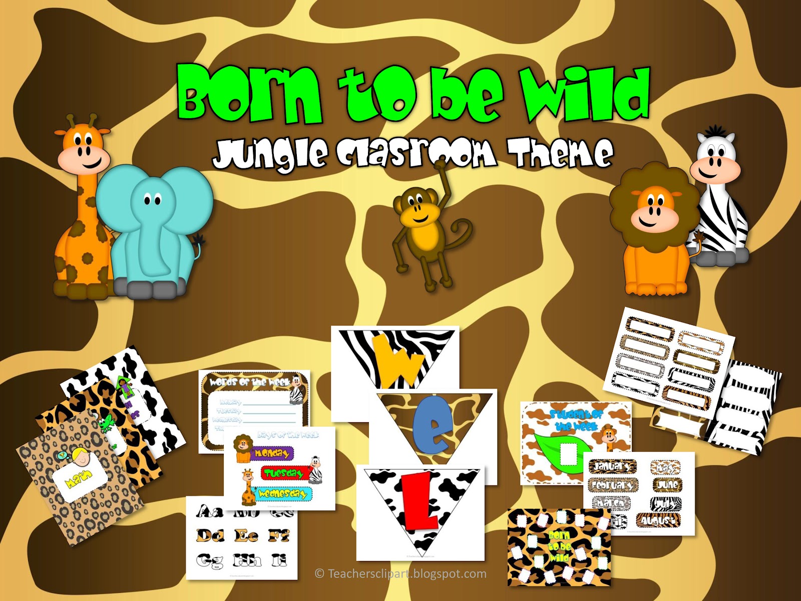 Teacher´s Clipart: Jungle decoration idea for your classroom