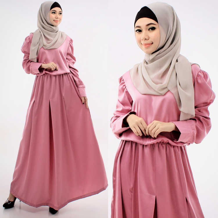 706107 ~ Pleated Design Jubah Dress (Including Shawl) (RM68) - Azrimo Shop