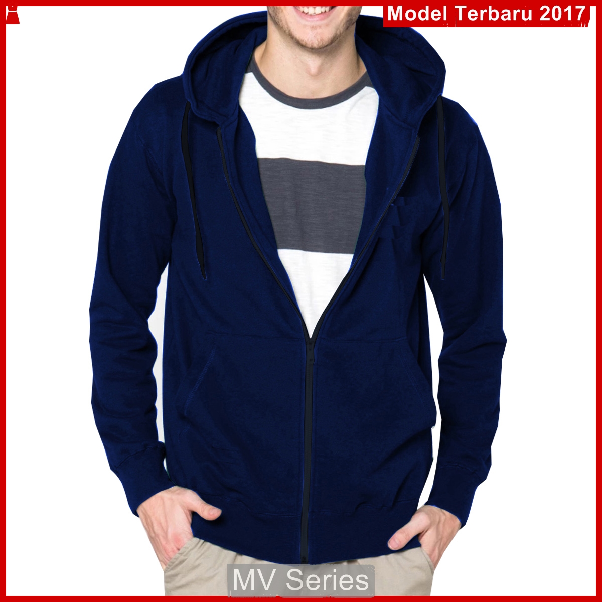 MV070 Model Jaket Outwear Cowok Fleece BMGShop