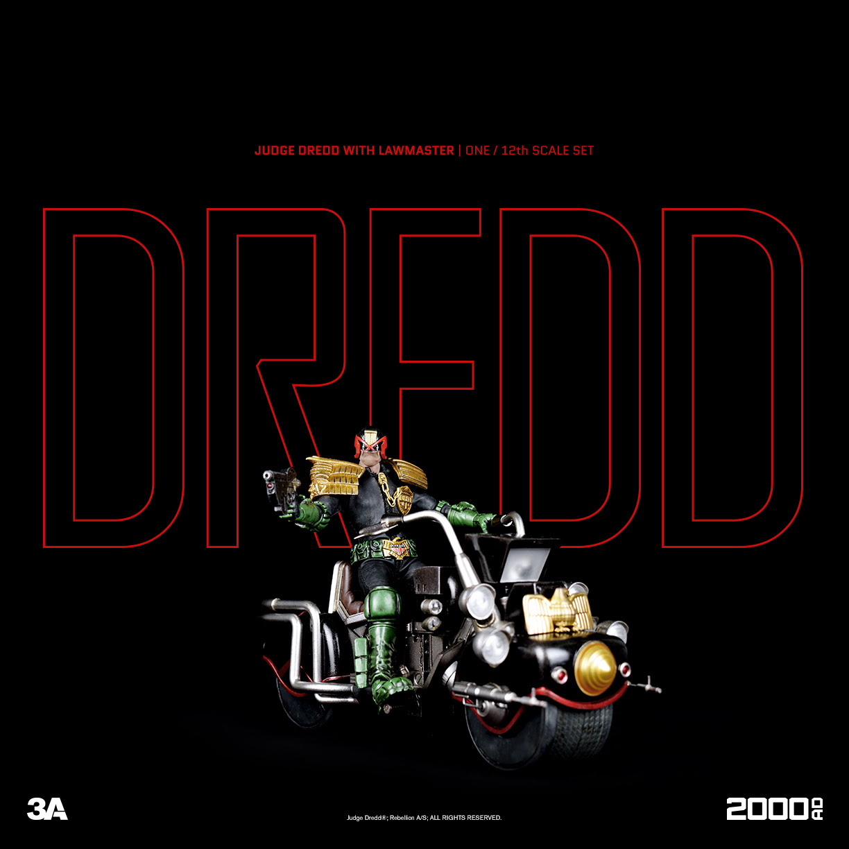 Super Punch: ThreeA's Judge Dredd figure and motorcycle