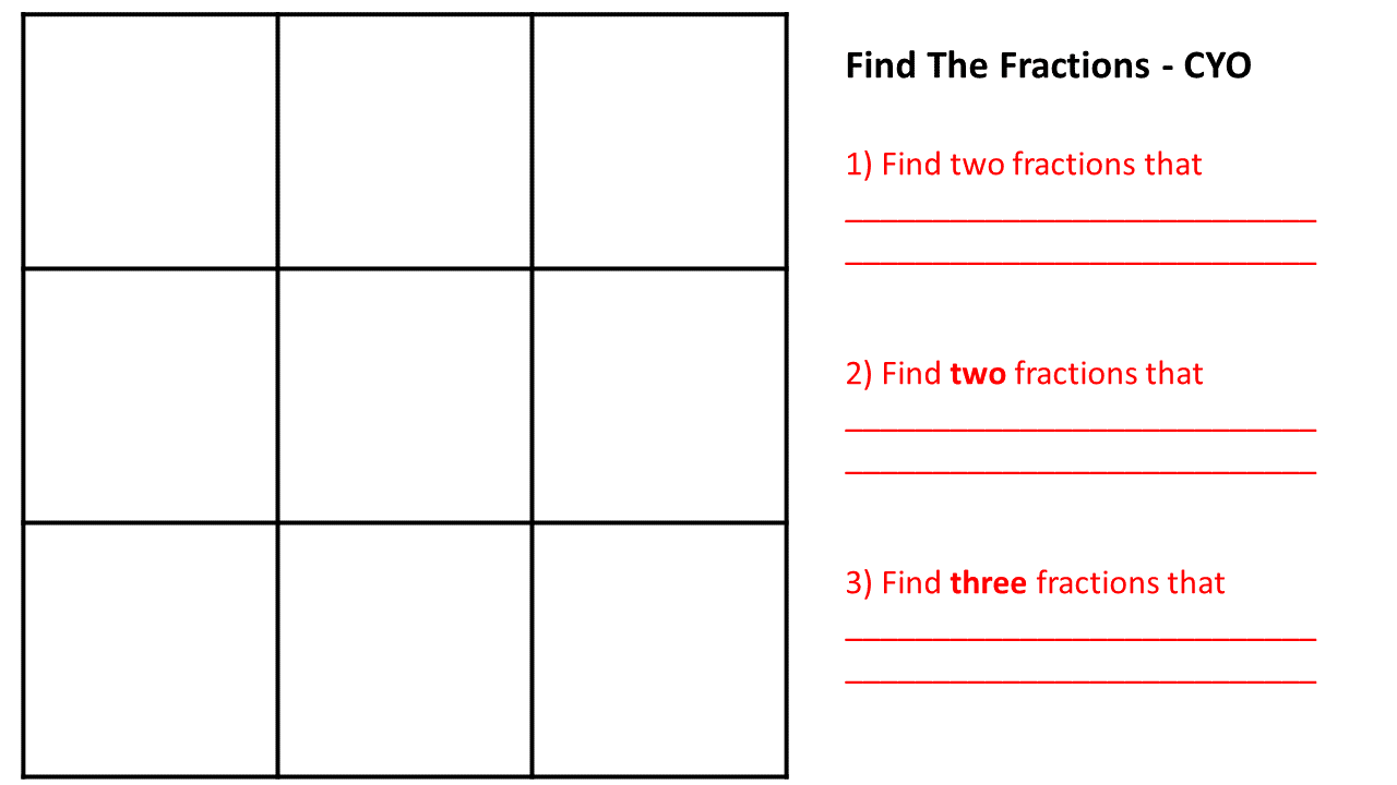 Maths With Friends: Fraction Finding - Mastery Exercise